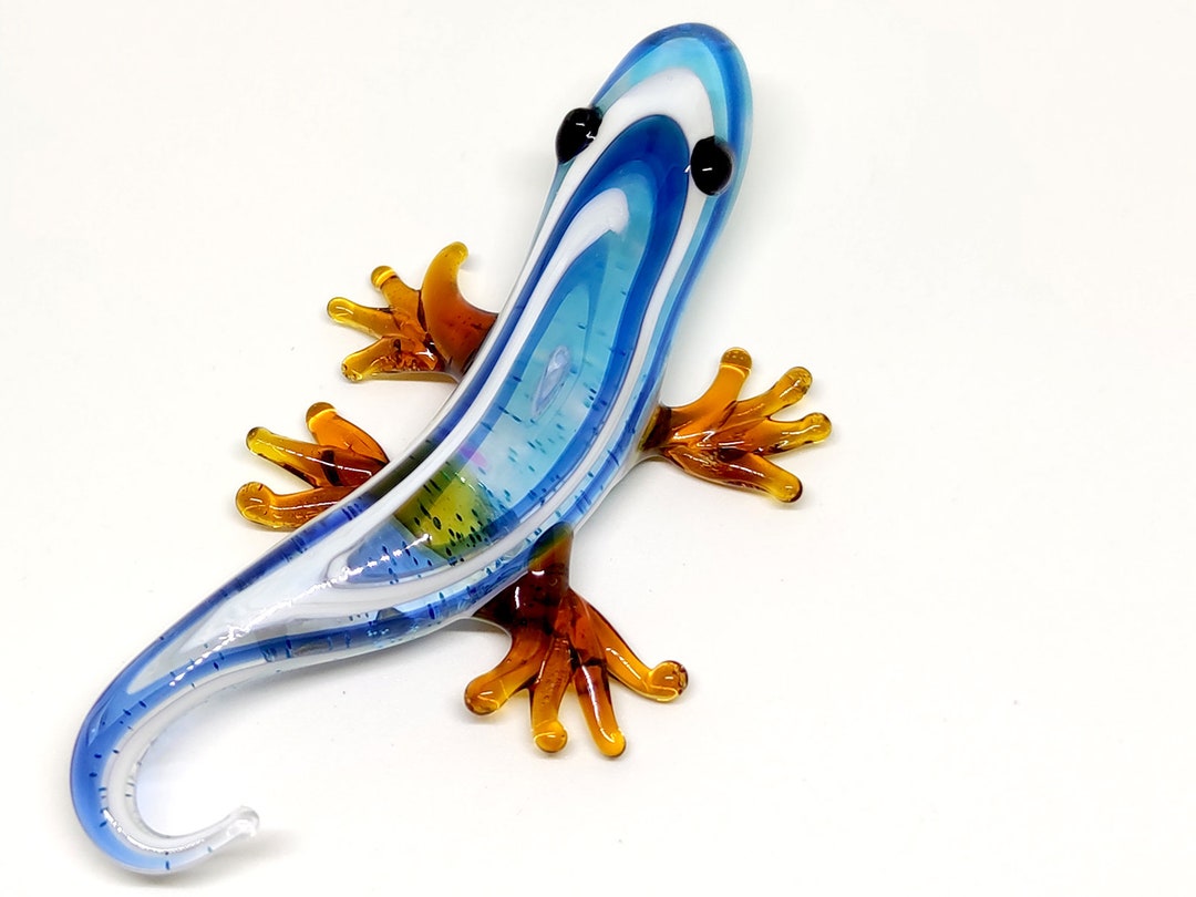 Lizard Tiny Miniature Figurines Animals Hand Blown Glass Art ...