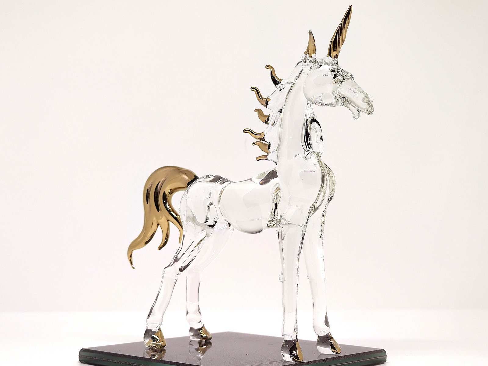 5 Inches Unicorn Miniature Figurines Hand Blown Glass Art - Etsy