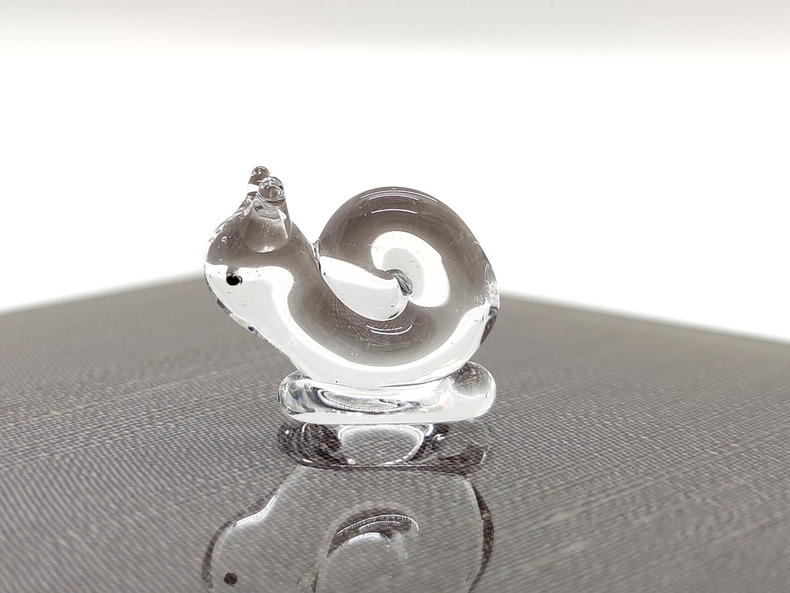 Tiny Micro Crystal Snail Figurines Hand Blown Clear Glass Art - Etsy