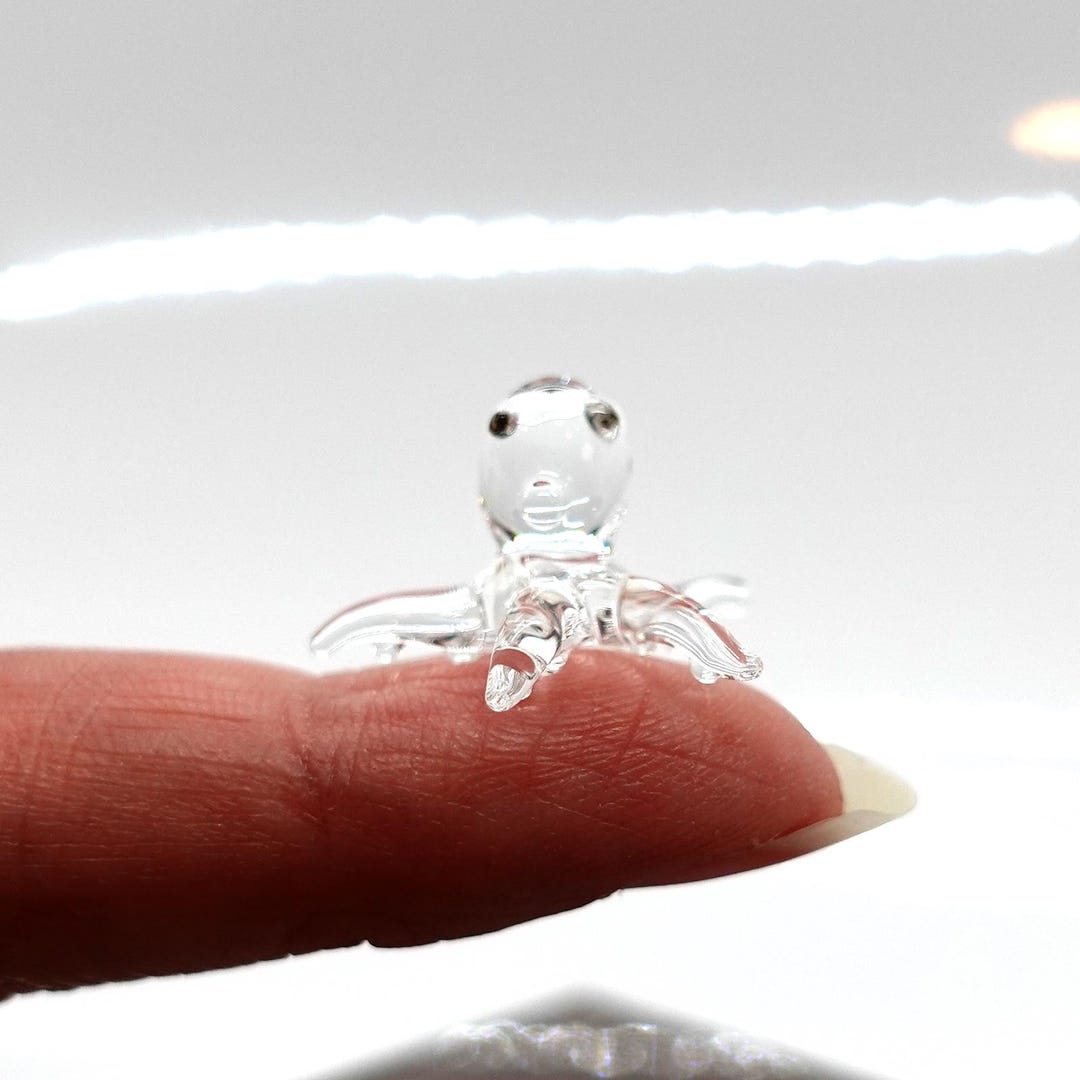 Rare Octopus Tiny Micro Figurines Hand Blown Glass Art Sea Animals ...