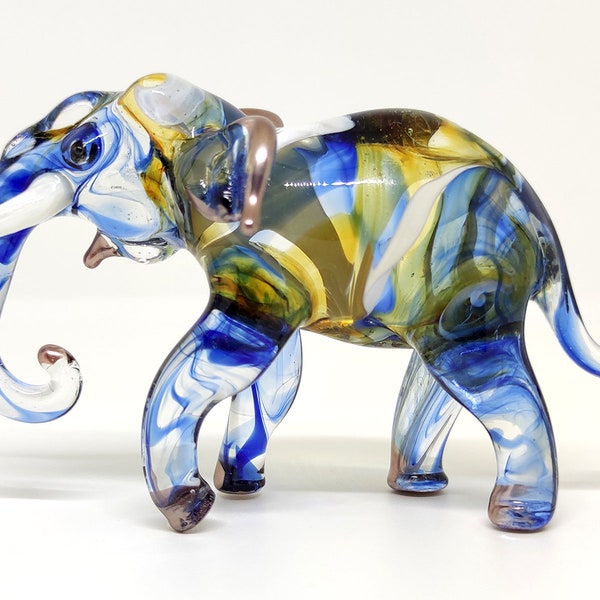 Glass Elephant - Etsy