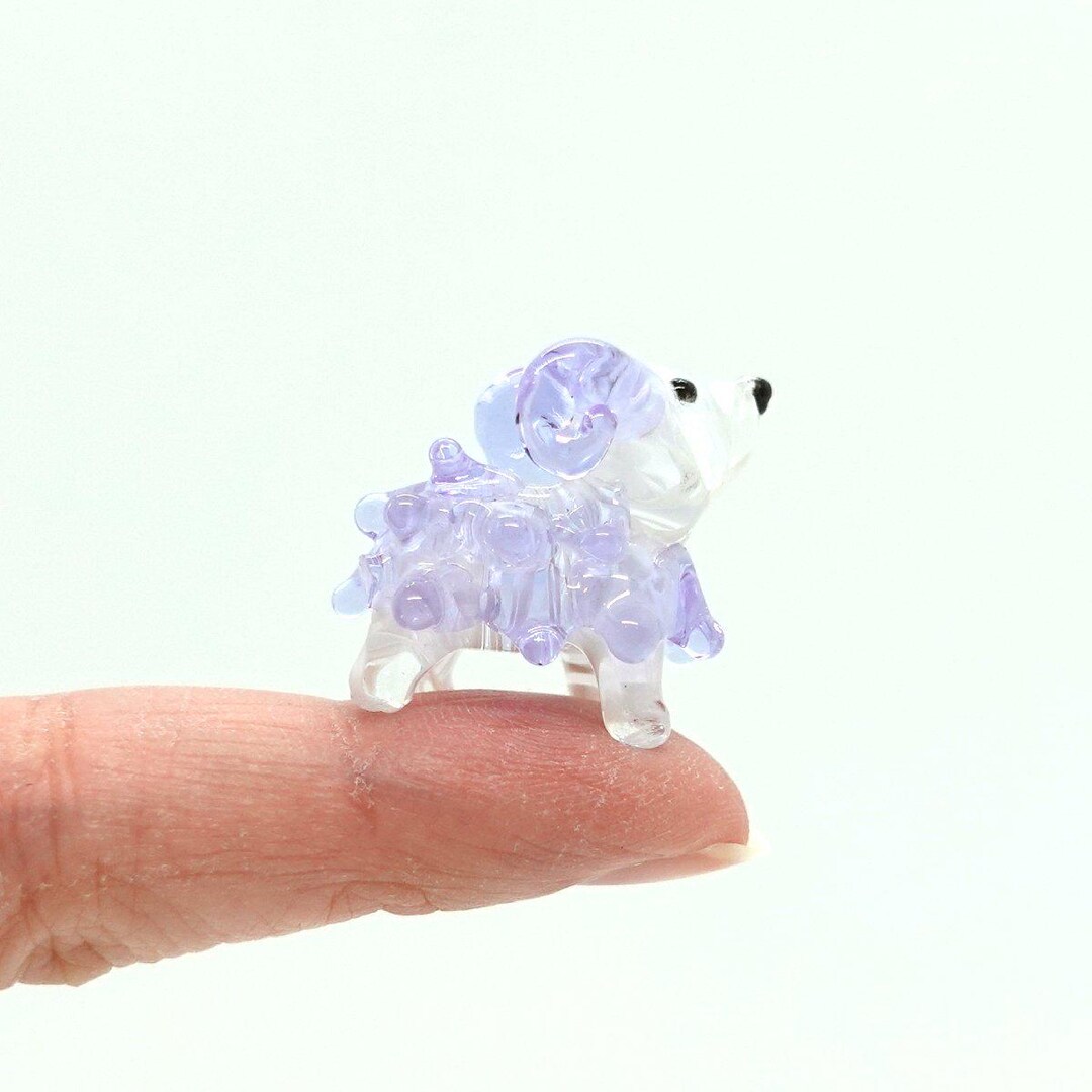 Sheep Micro Tiny Figurines Hand Blown Color Glass Art Animals ...