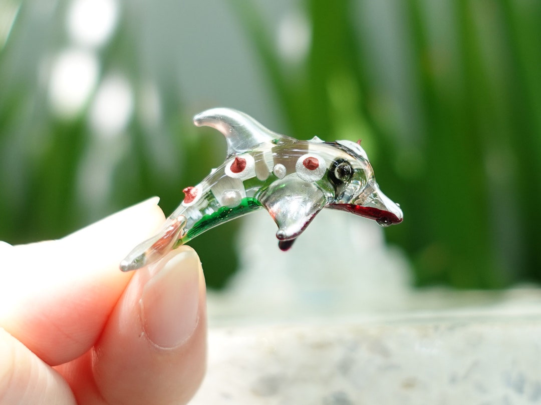 Micro Tiny Dolphin Figurines Hand Blown Glass Art Sea Animals ...