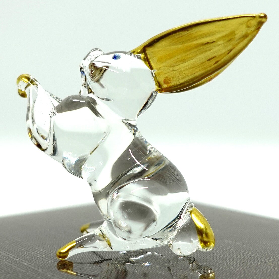 Rabbit Miniature Figurines Animals Hand Blown Glass Art - Etsy