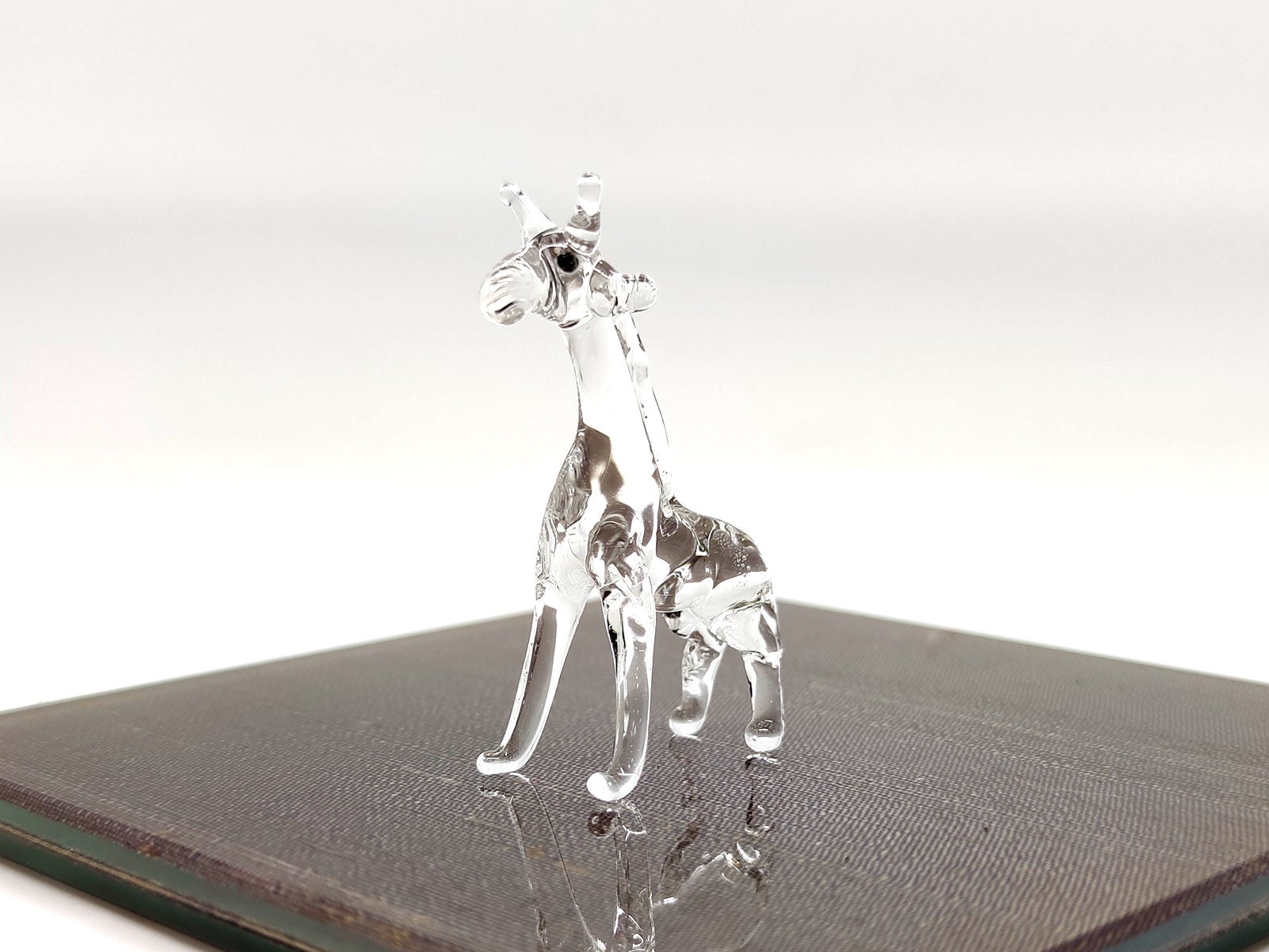 Tiny Micro Crystal Giraffe Figurines Hand Blown Clear Glass - Etsy