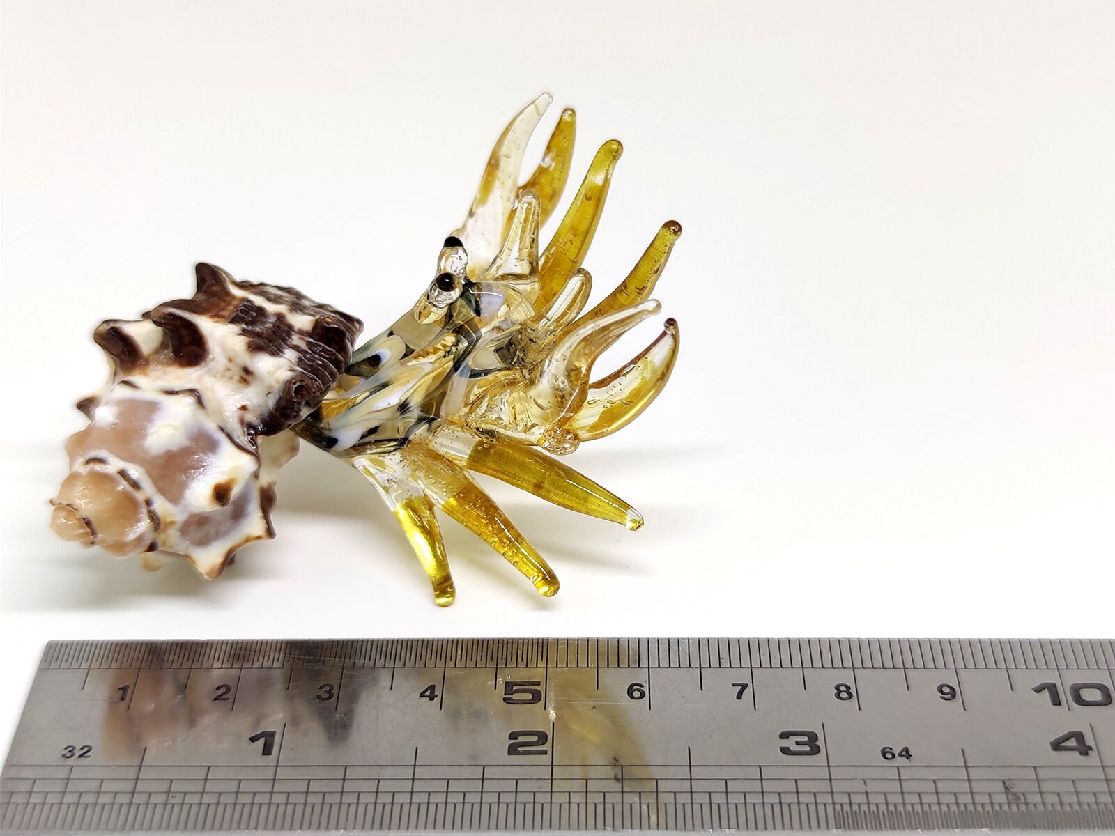Seashell Hermit Crab Miniature Figurines Animals Hand Blown - Etsy