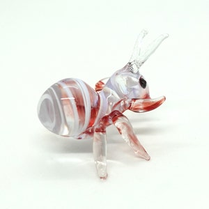 Ant Tiny Figurines Hand Blown Color Glass Art Animals Collectible Gift ...