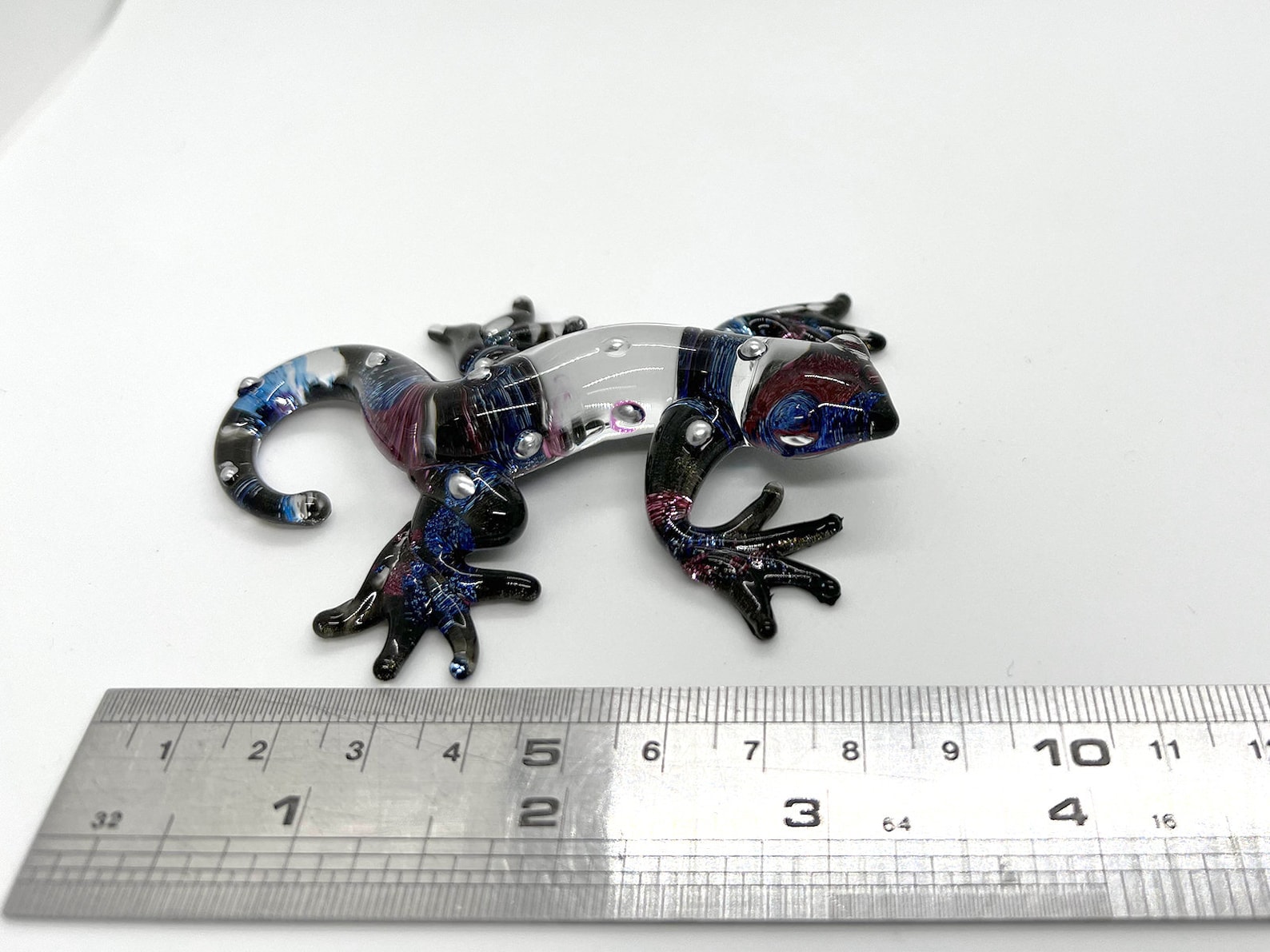 Gecko Figurines Animals Hand Painted Blown Glass Art - Etsy