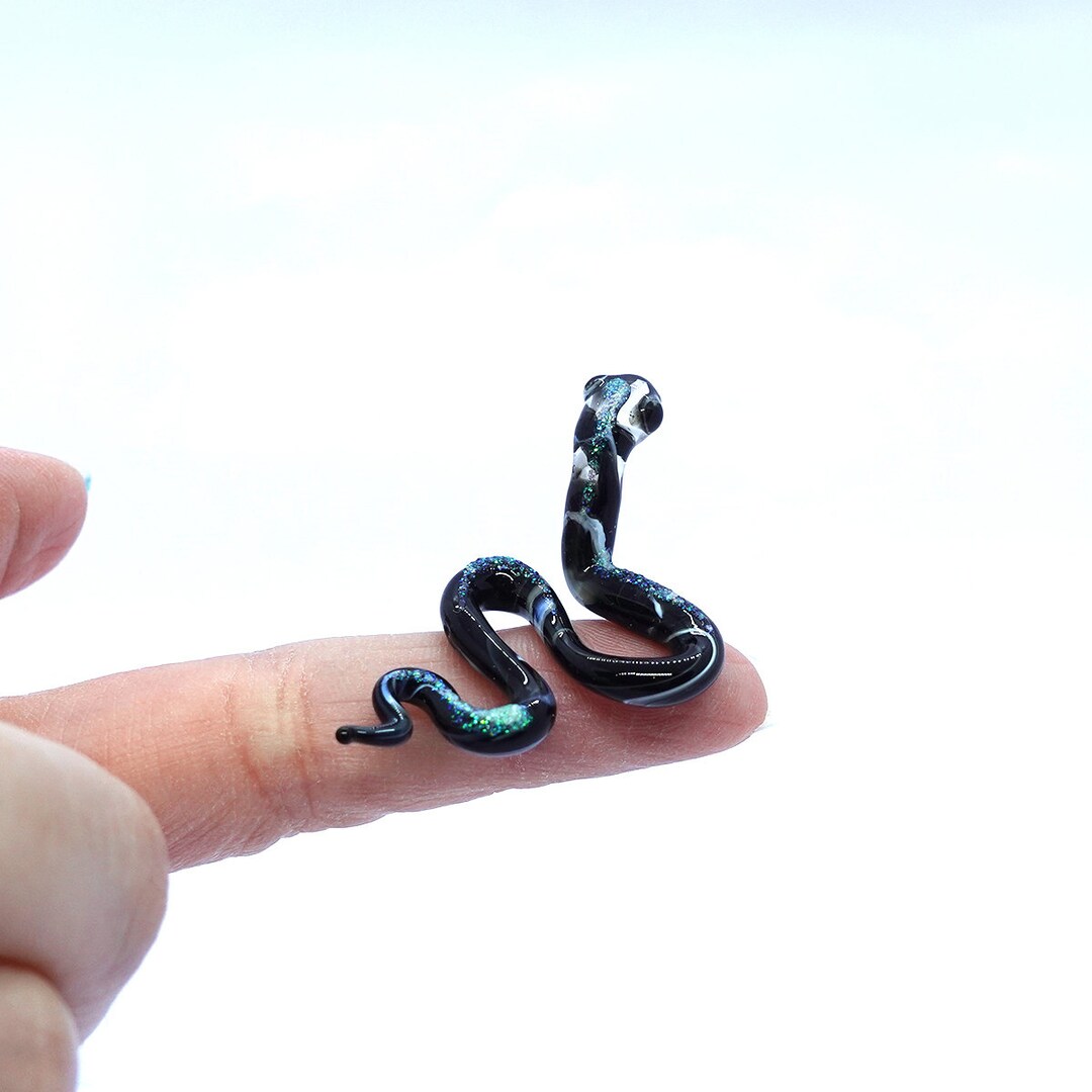 Snake Tiny Figurines Hand Blown Color Glass Art Animals Collectible ...