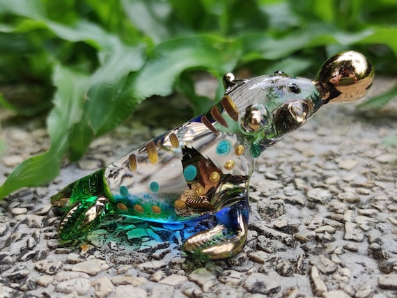 Walrus Miniature Figurines Animals Hand Painted Blue Green - Etsy