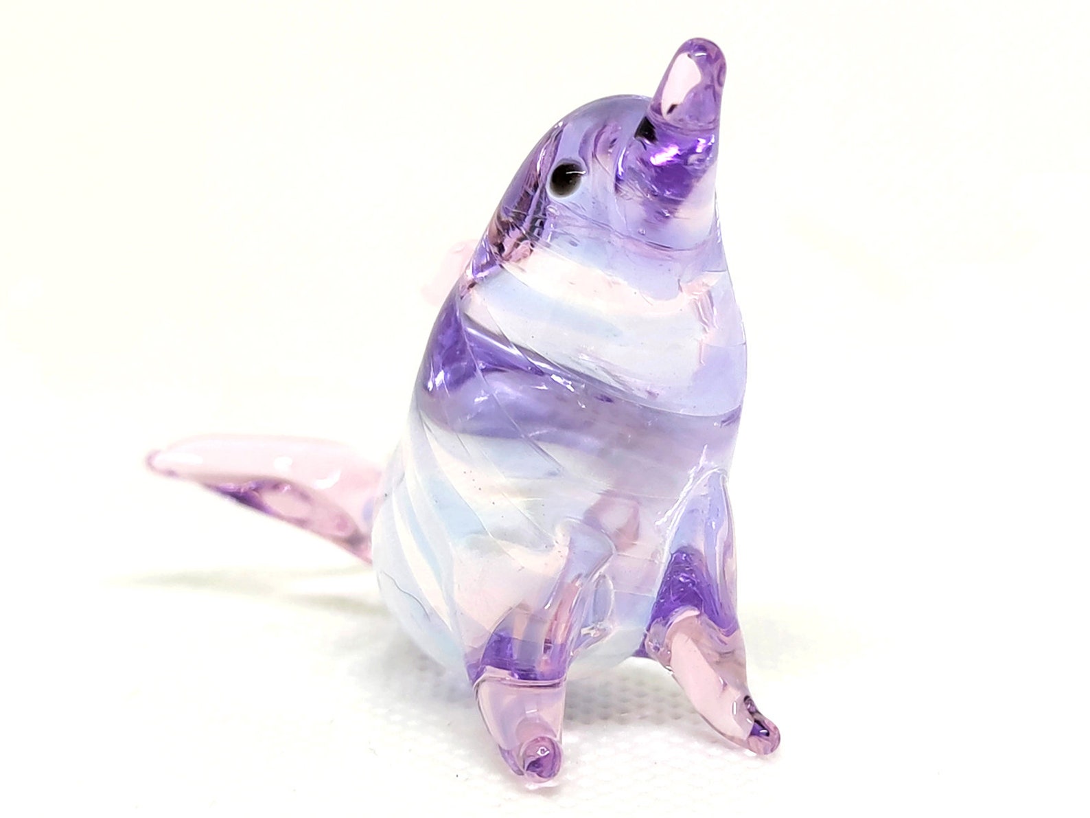 Cute Dolphin Miniature Figurines Animals Hand Blown Color - Etsy