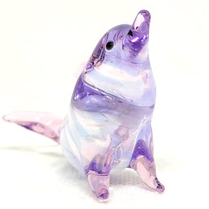 Cute Dolphin Miniature Figurines Animals Hand Blown Color Glass Art ...
