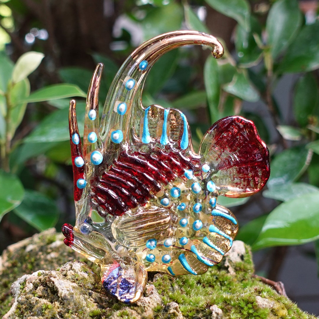 Sea Fish Miniature Figurines Hand Painted Blown Glass Art Animals ...