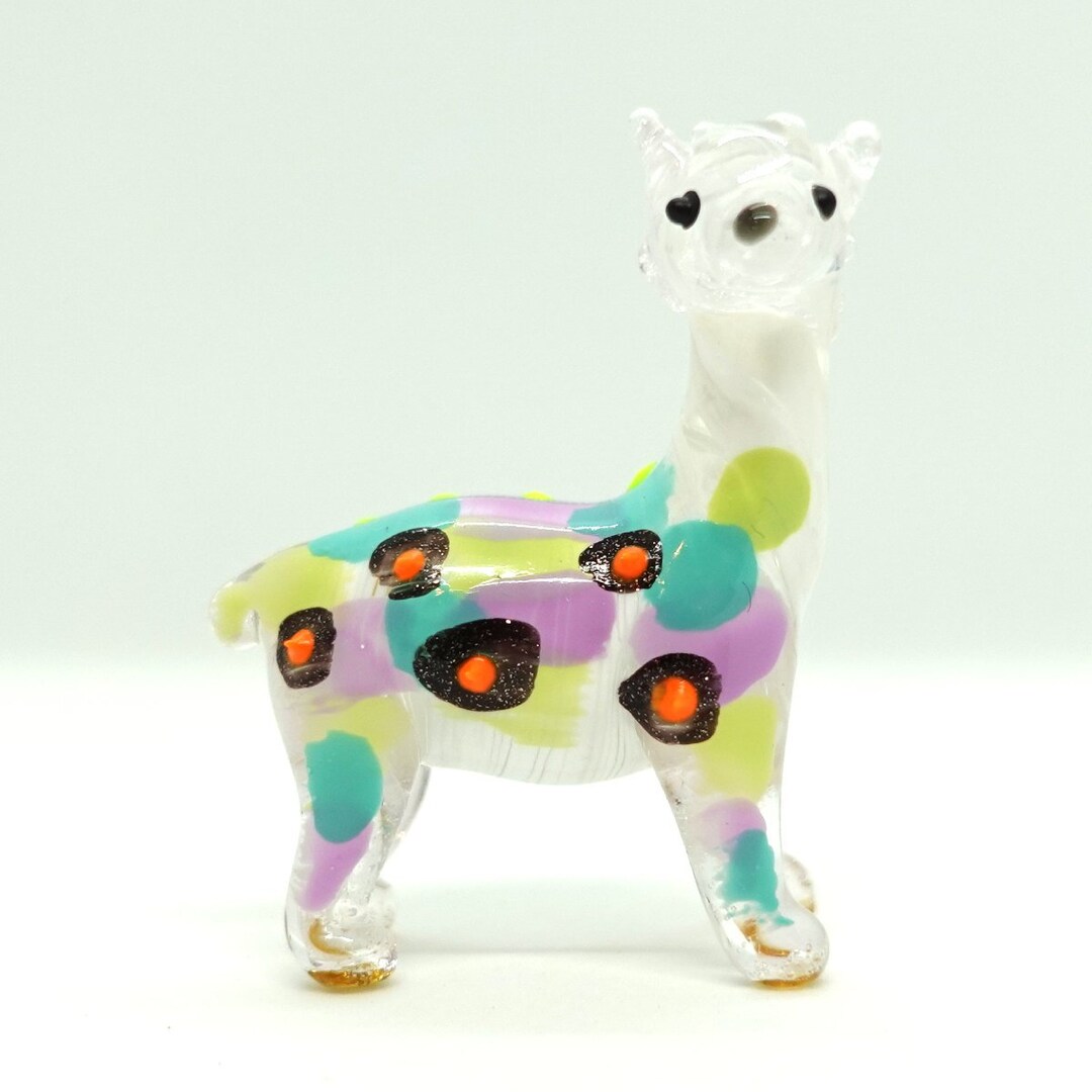 Alpaca Miniature Hand Blown Glass Art Figurines Animals Collectible ...