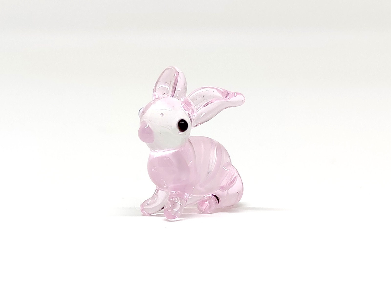 Tiny Micro Rabbit Bunny Figurines Hand Blown Glass Art Animals - Etsy