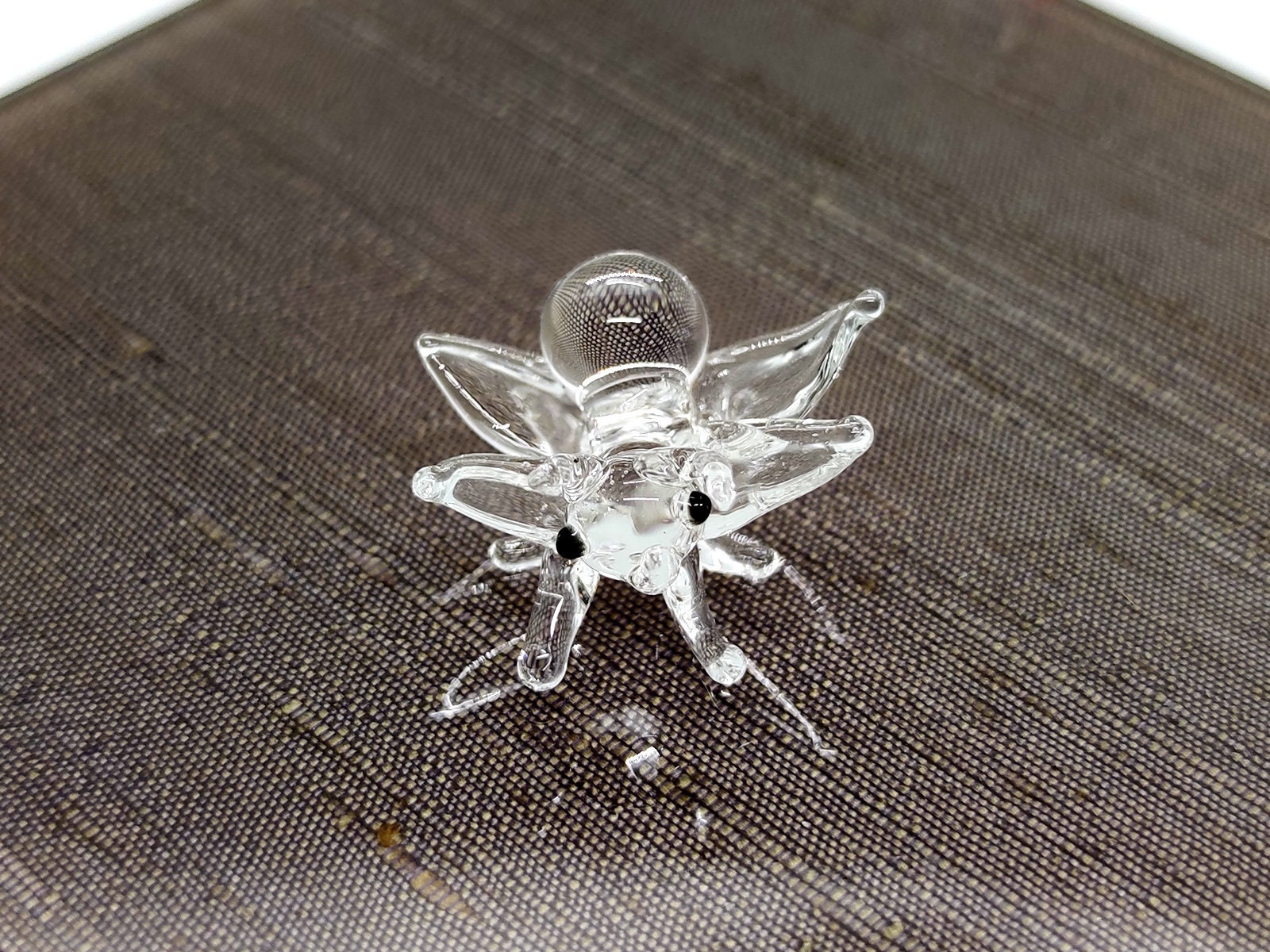Tiny Micro Crystal Bee Figurines Hand Blown Clear Glass Art | Etsy