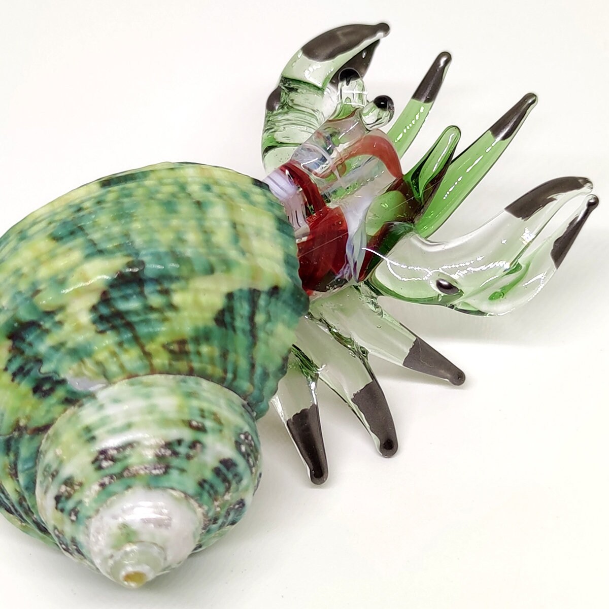 Seashell Hermit Crab Miniature Figurines Animals Hand Blown - Etsy