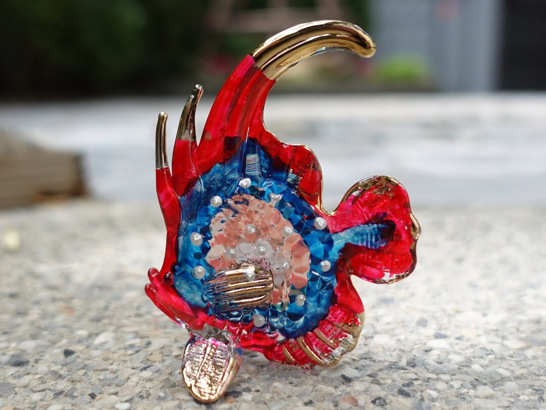 Sea Fish Miniature Figurines Hand Painted Blown Glass Art - Etsy