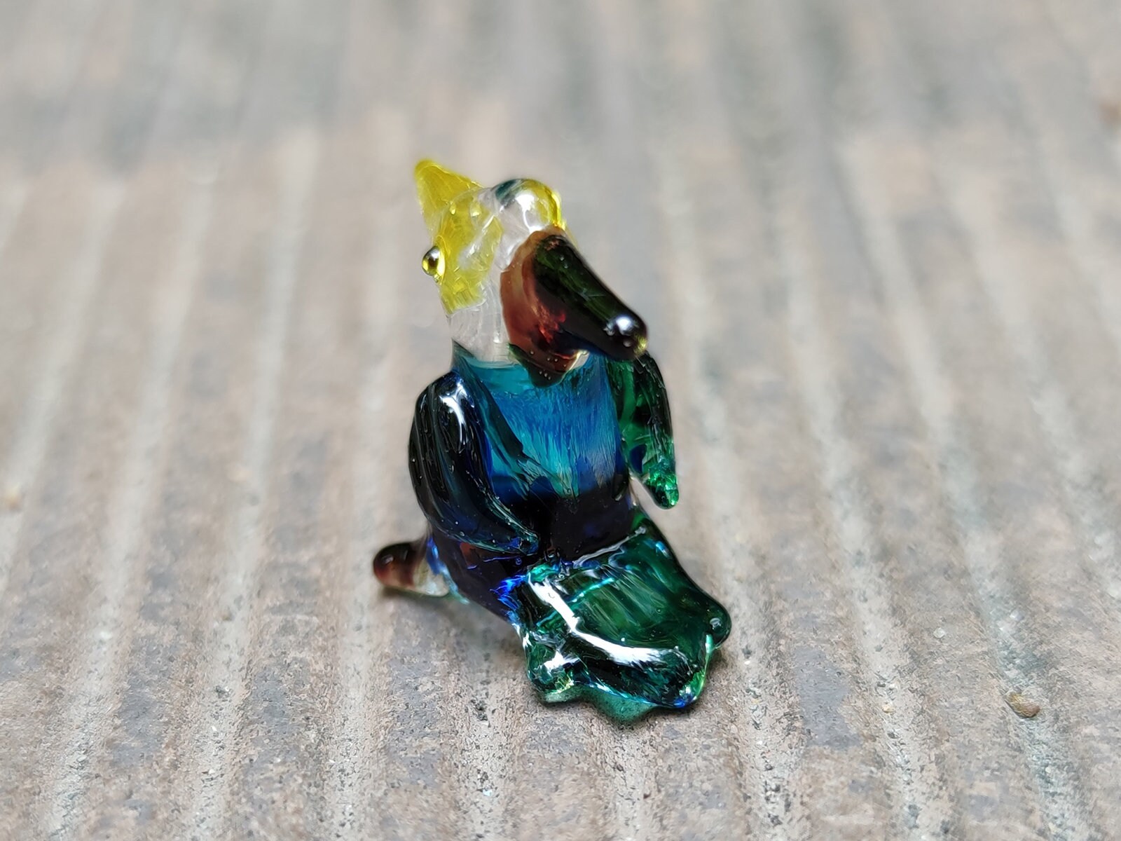 Micro Tiny Toucan Bird Figurines Hand Painted Blown Glass Art - Etsy