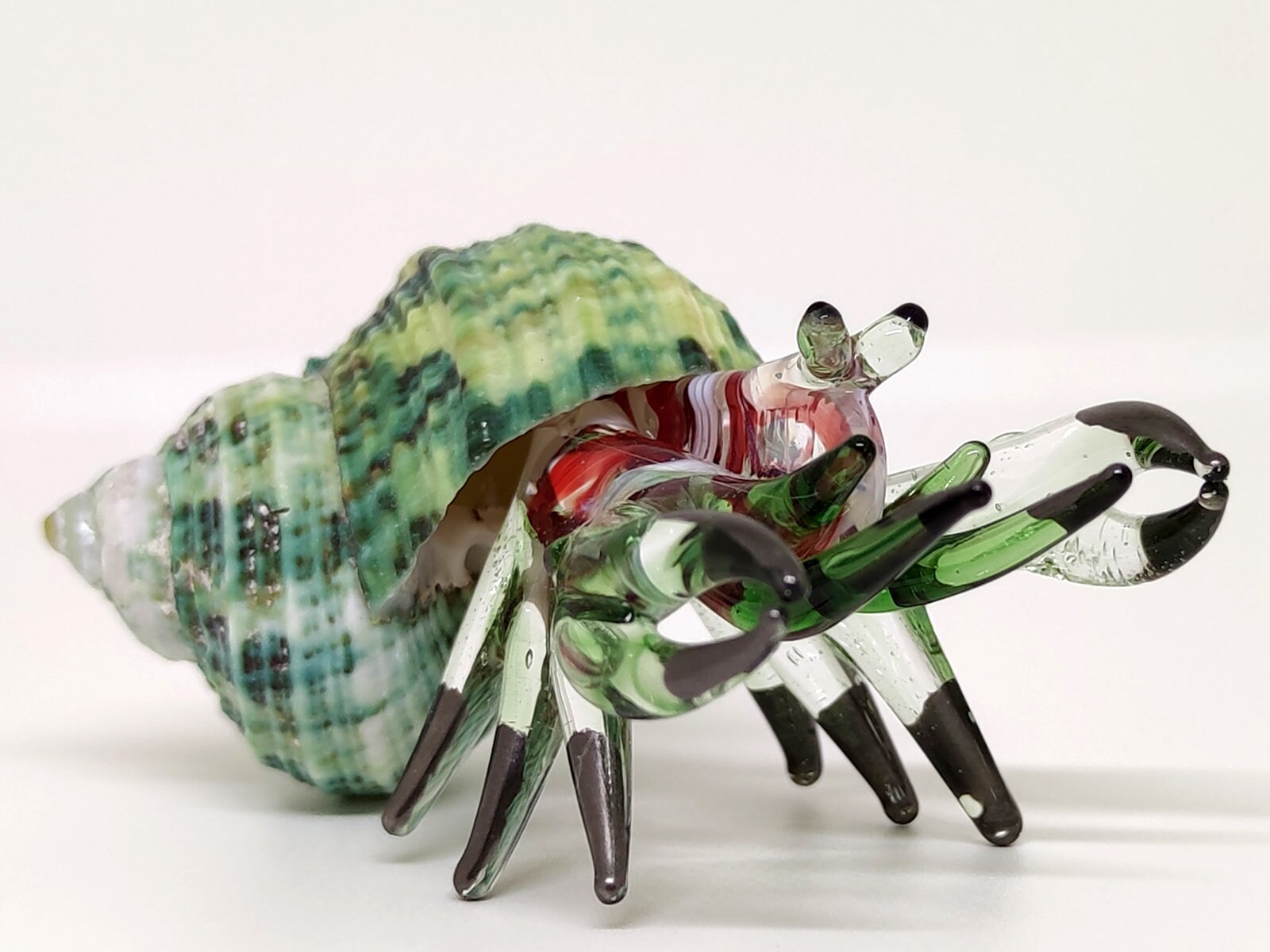 Seashell Hermit Crab Miniature Figurines Animals Hand Blown - Etsy