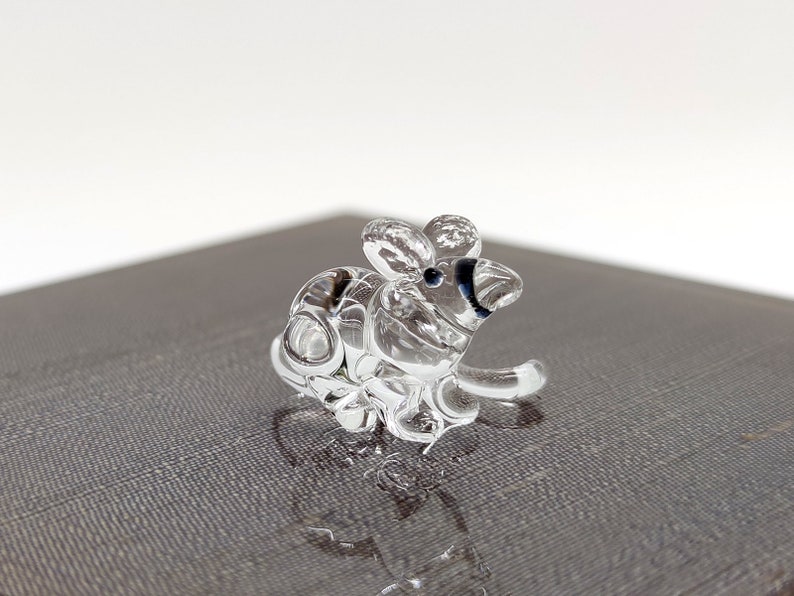 Tiny Micro Crystal Rat Morse Figurines Hand Blown Clear Glass - Etsy