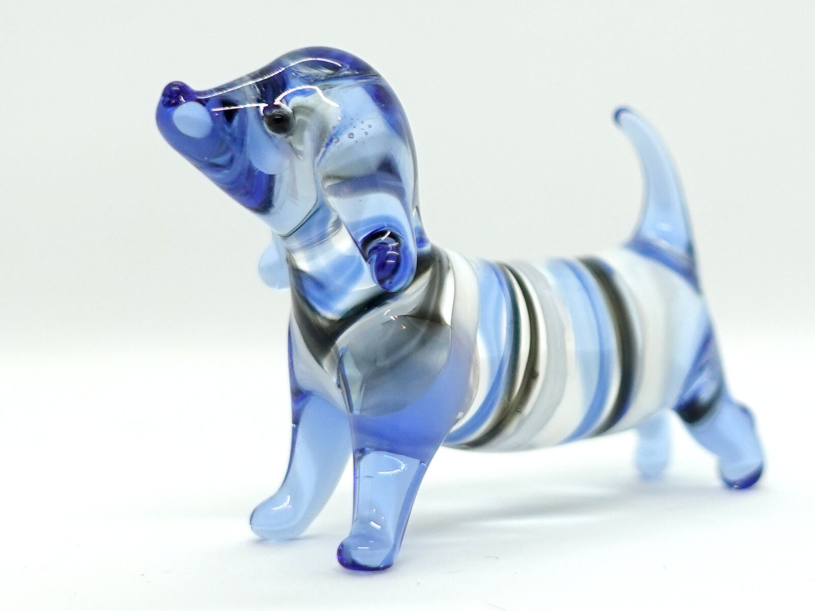 Dachshund Miniature Figurines Dog Animals Hand Blown Glass Art - Etsy