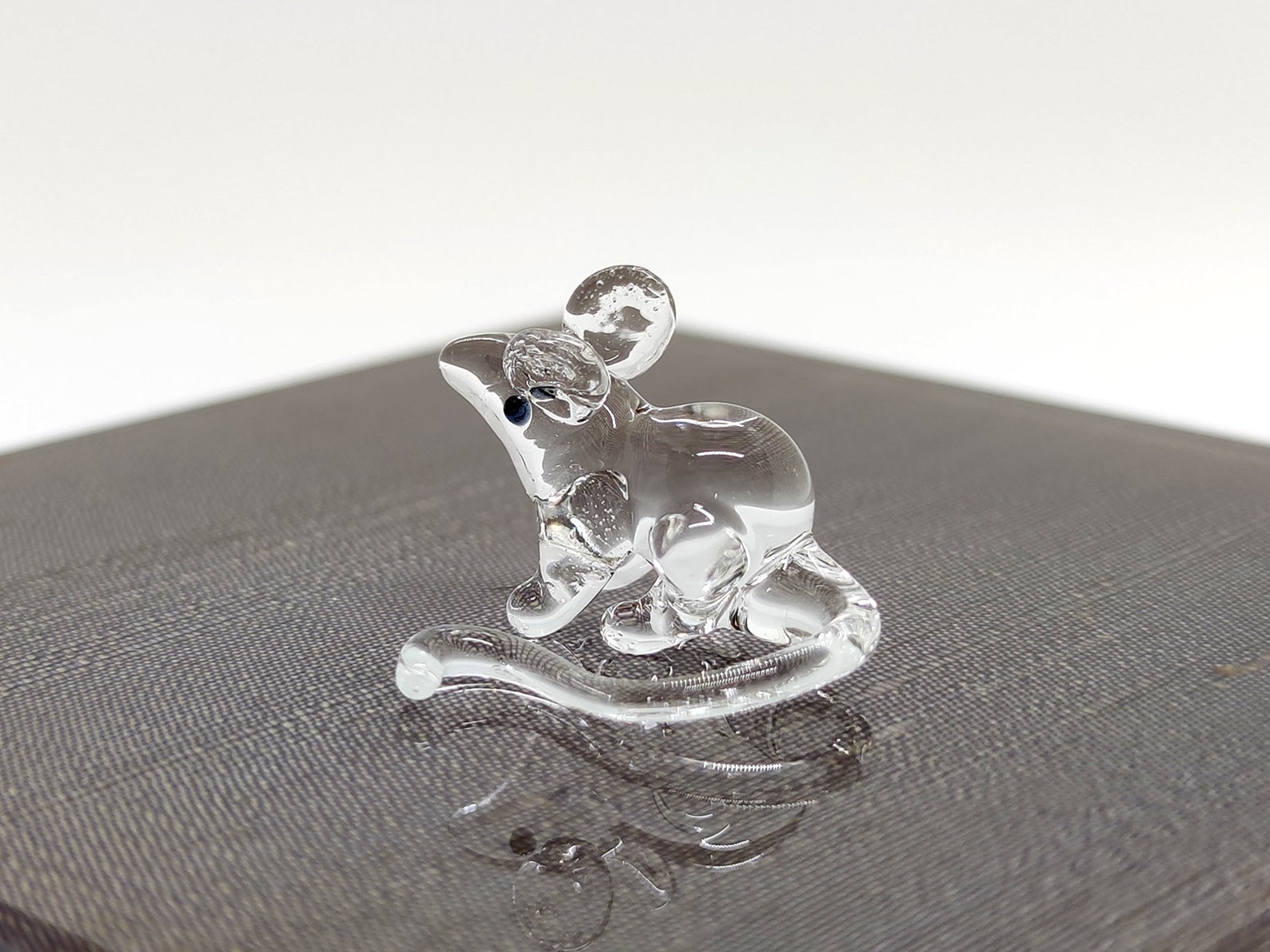 Tiny Micro Crystal Rat Morse Figurines Hand Blown Clear Glass - Etsy