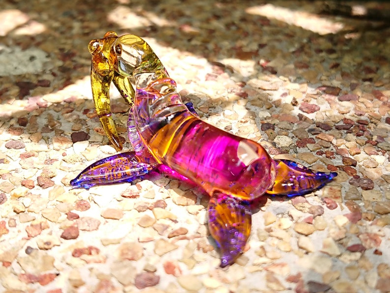 Very Tiny Micro Lion Sea Seal Figurines Hand Painted Blown - Etsy