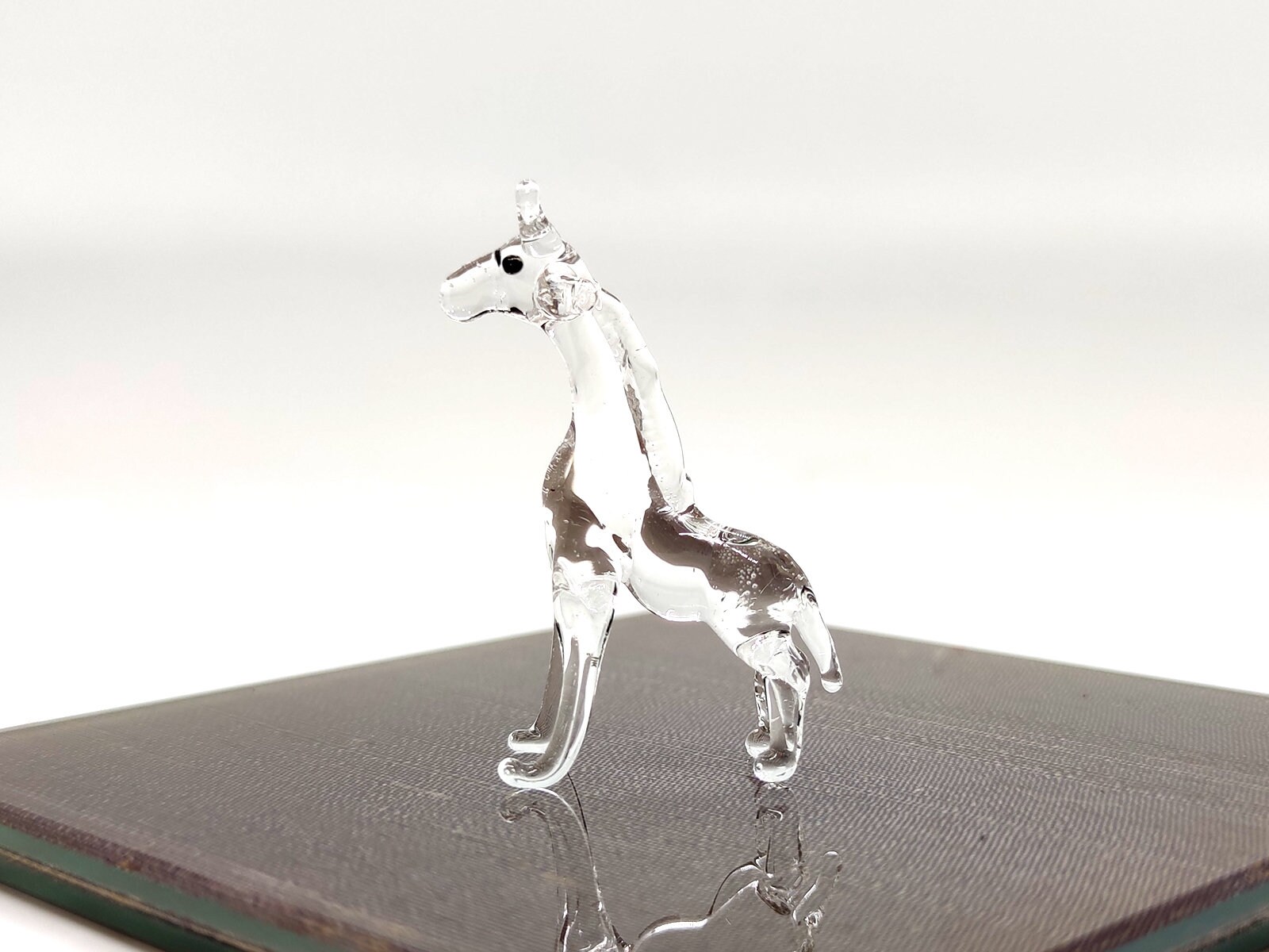 Tiny Micro Crystal Giraffe Figurines Hand Blown Clear Glass - Etsy