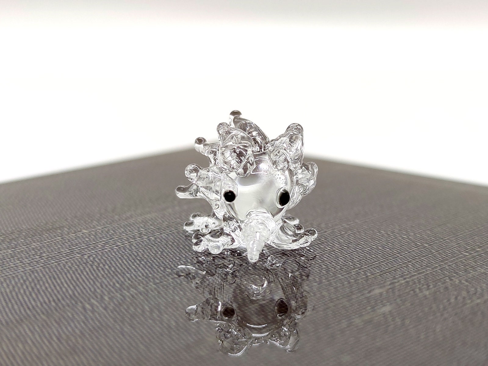 Tiny Micro Crystal Hedgehog/porcupine Figurines Hand Blown - Etsy