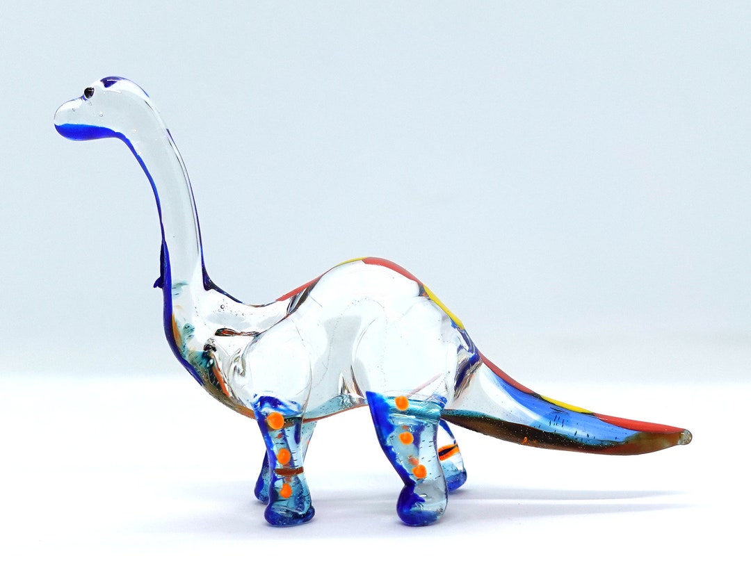 Apatosaurus Miniature Hand Blown Glass Art Figurines Animals Dinosaur ...