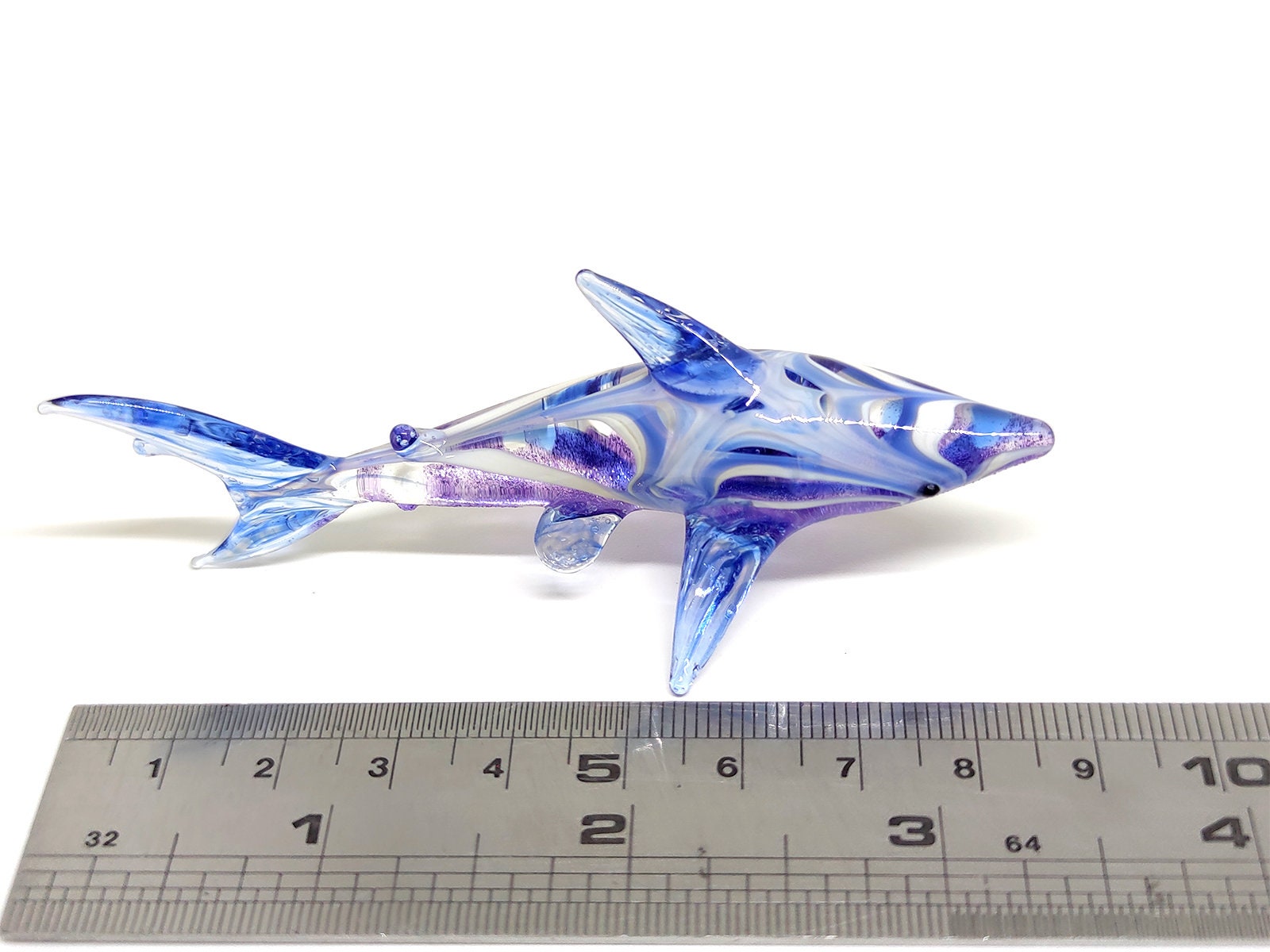 Shark Miniature Figurines Animals Hand Blown Glass Art | Etsy