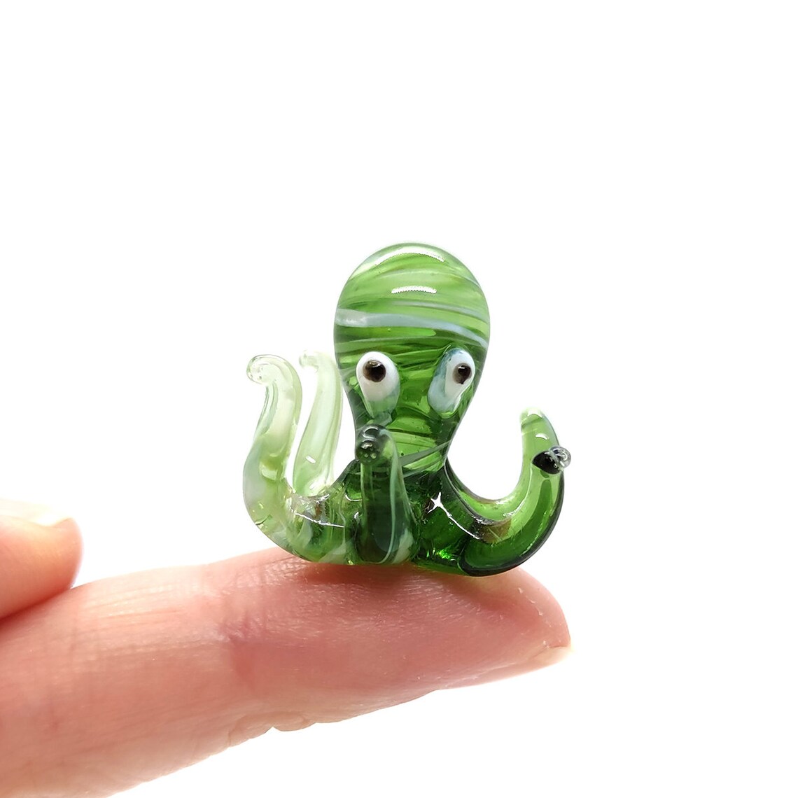 Tiny Micro Octopus Figurines Hand Blown Glass Art Sea Animals - Etsy