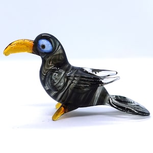 Toucan Miniature Hand Blown Glass Art Figurines Animals Collectible ...
