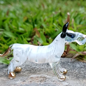 Bull Terrier Miniature Figurines Animals Murano Glass Hand Blown Glass ...