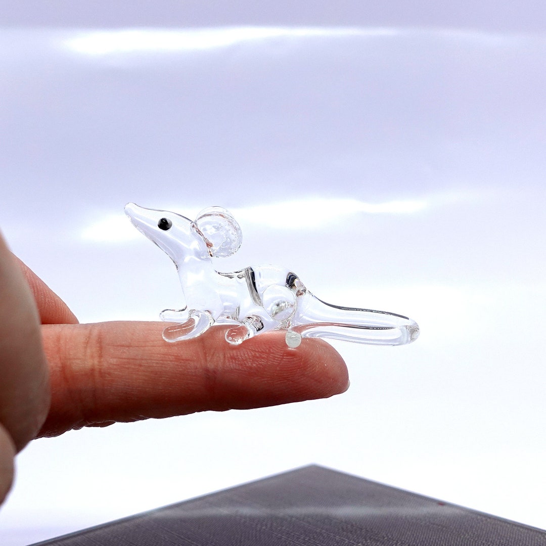 Mouse Micro Tiny Figurines Hand Blown Glass Art Animals Collectible ...