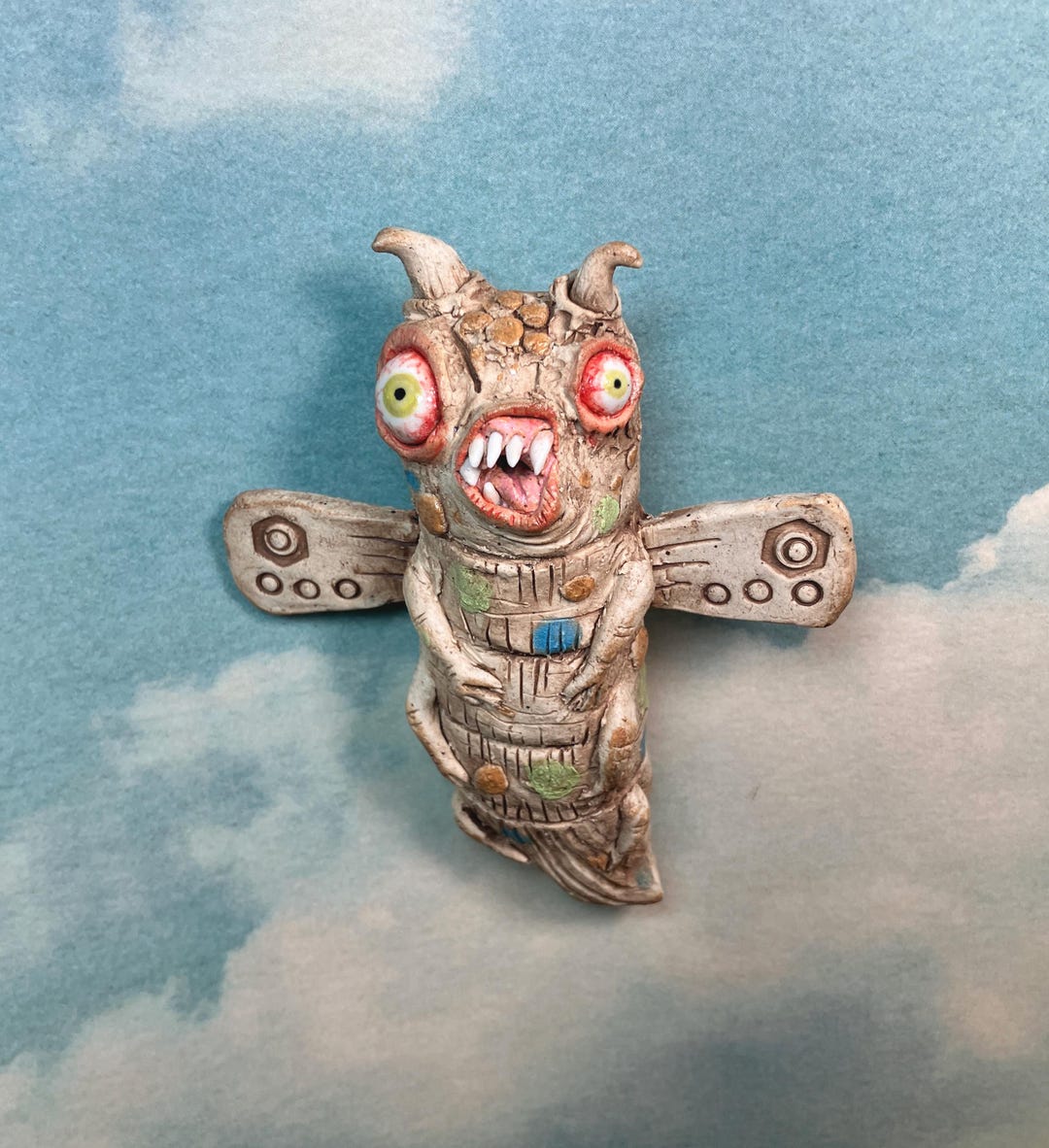 One of a Kind, Grub-bug Wall Art (hanger on Backside). Hand Painted ...