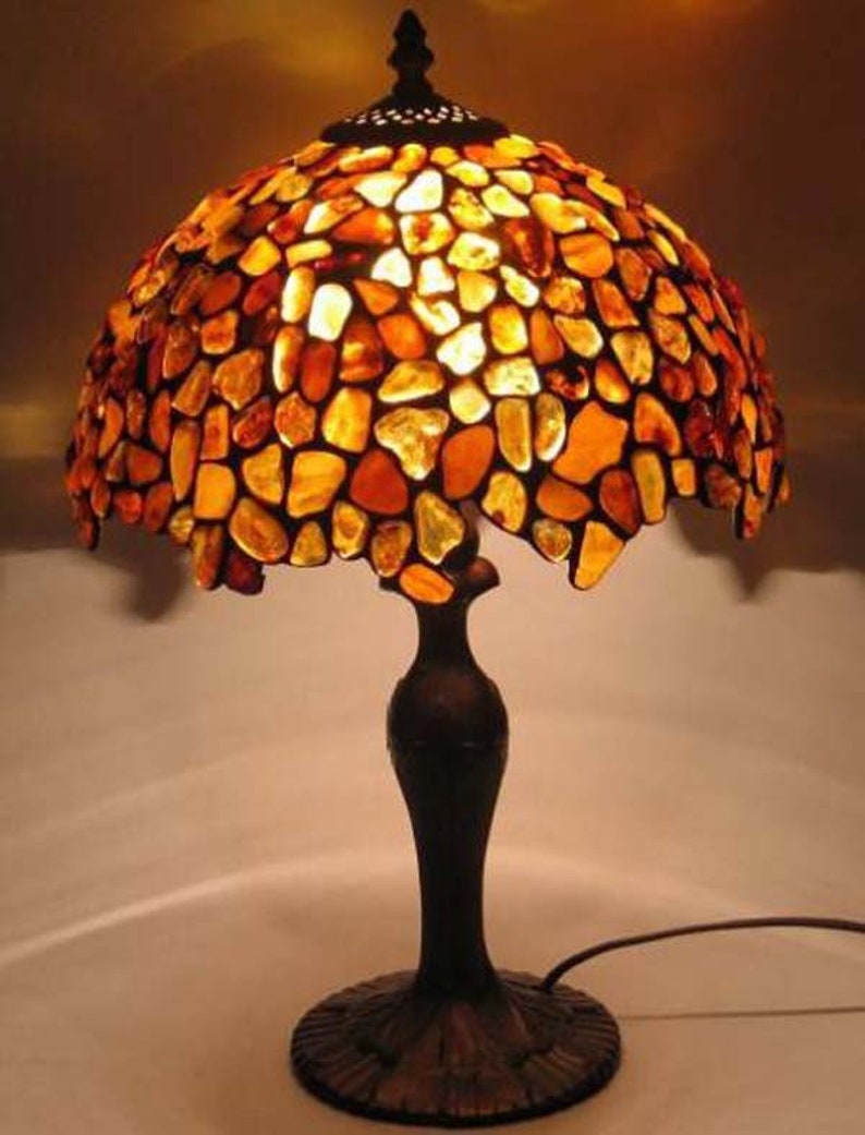 Tiffany Amber Lamp, Baltic Amber, 30 Cm (12 In) - Etsy