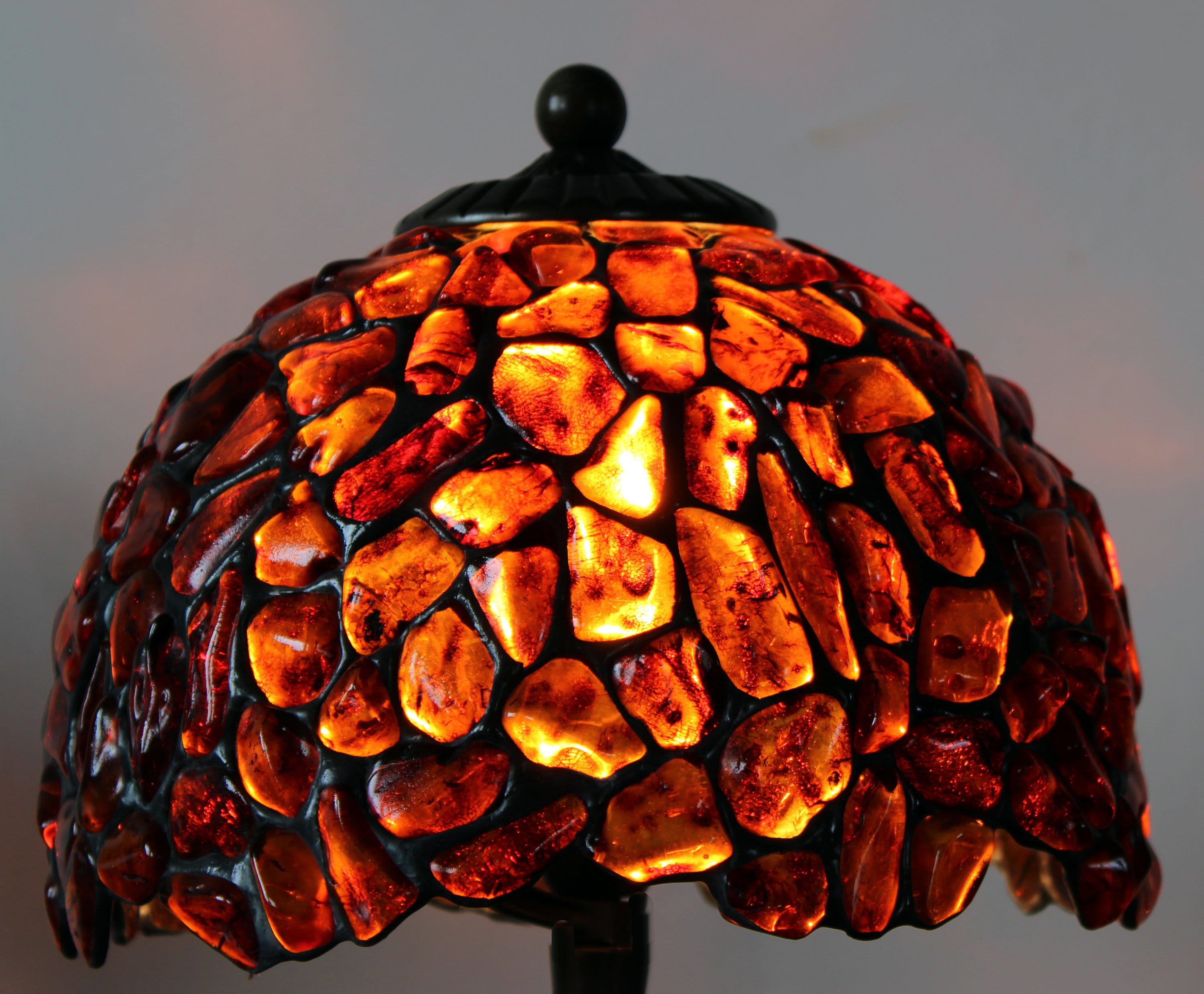Tiffany Amber Lamp 22 Cm, Tiffany Desk Lamp, Baltic Amber - Etsy