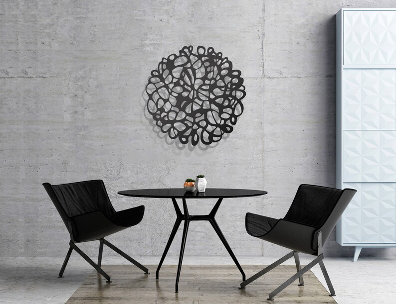 Abstract Metal Wall Decor by Glyphs - Etsy