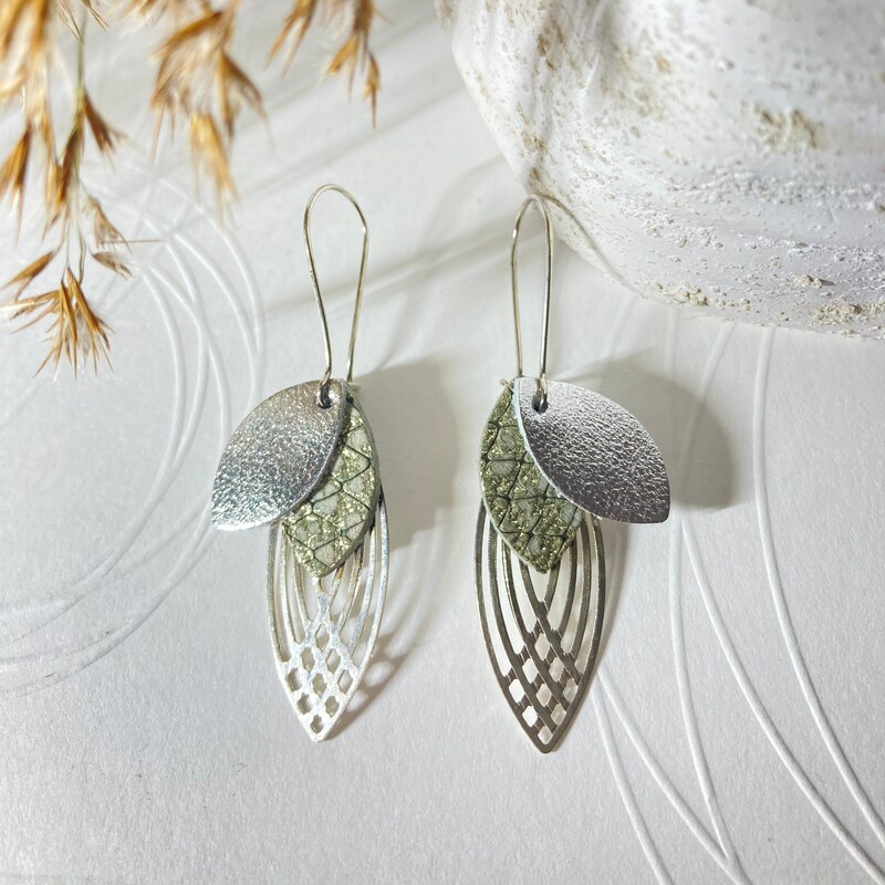 Leather Earrings - Etsy