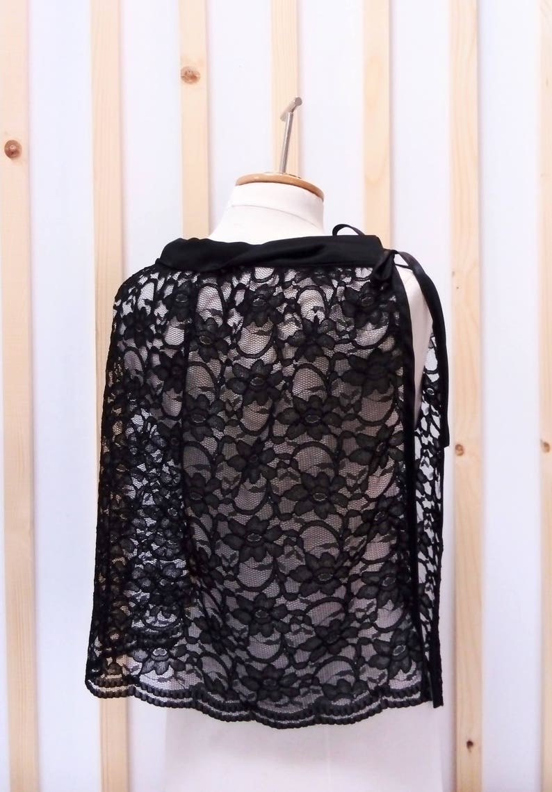 Black Lace Cape - Etsy