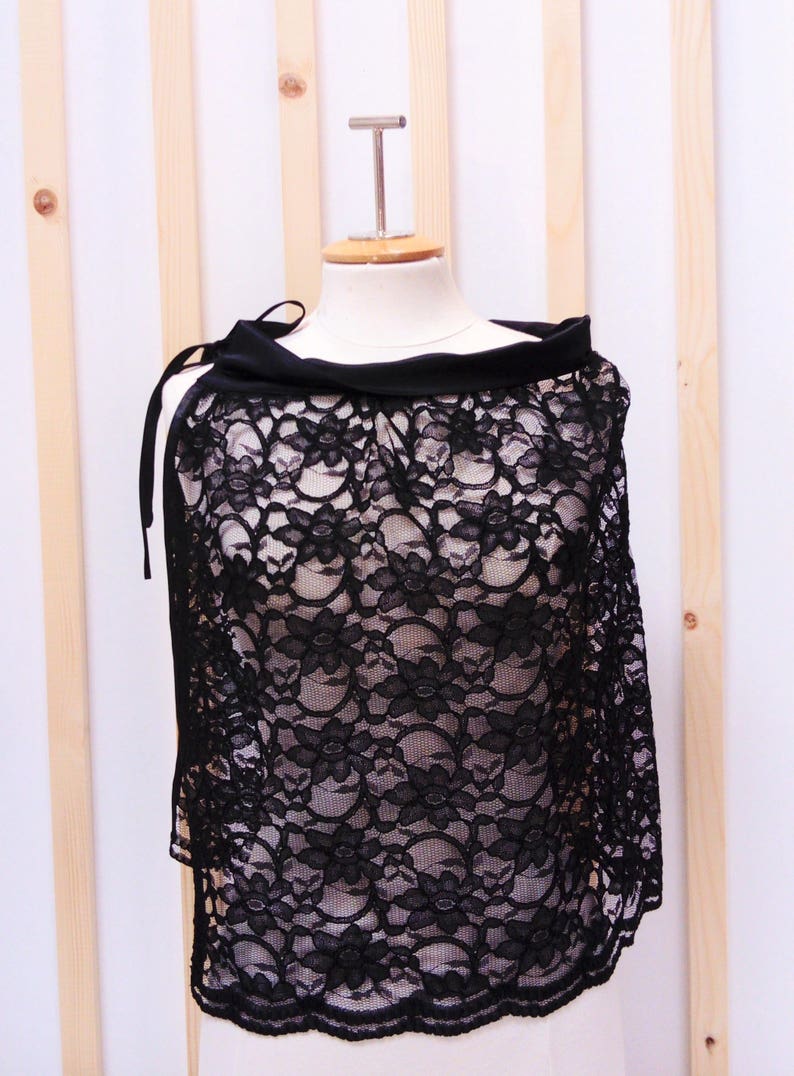 Black Lace Cape - Etsy