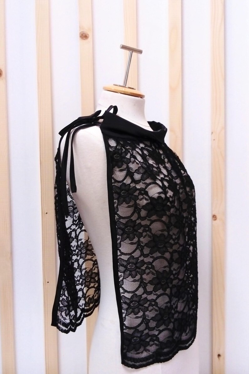 Black Lace Cape - Etsy