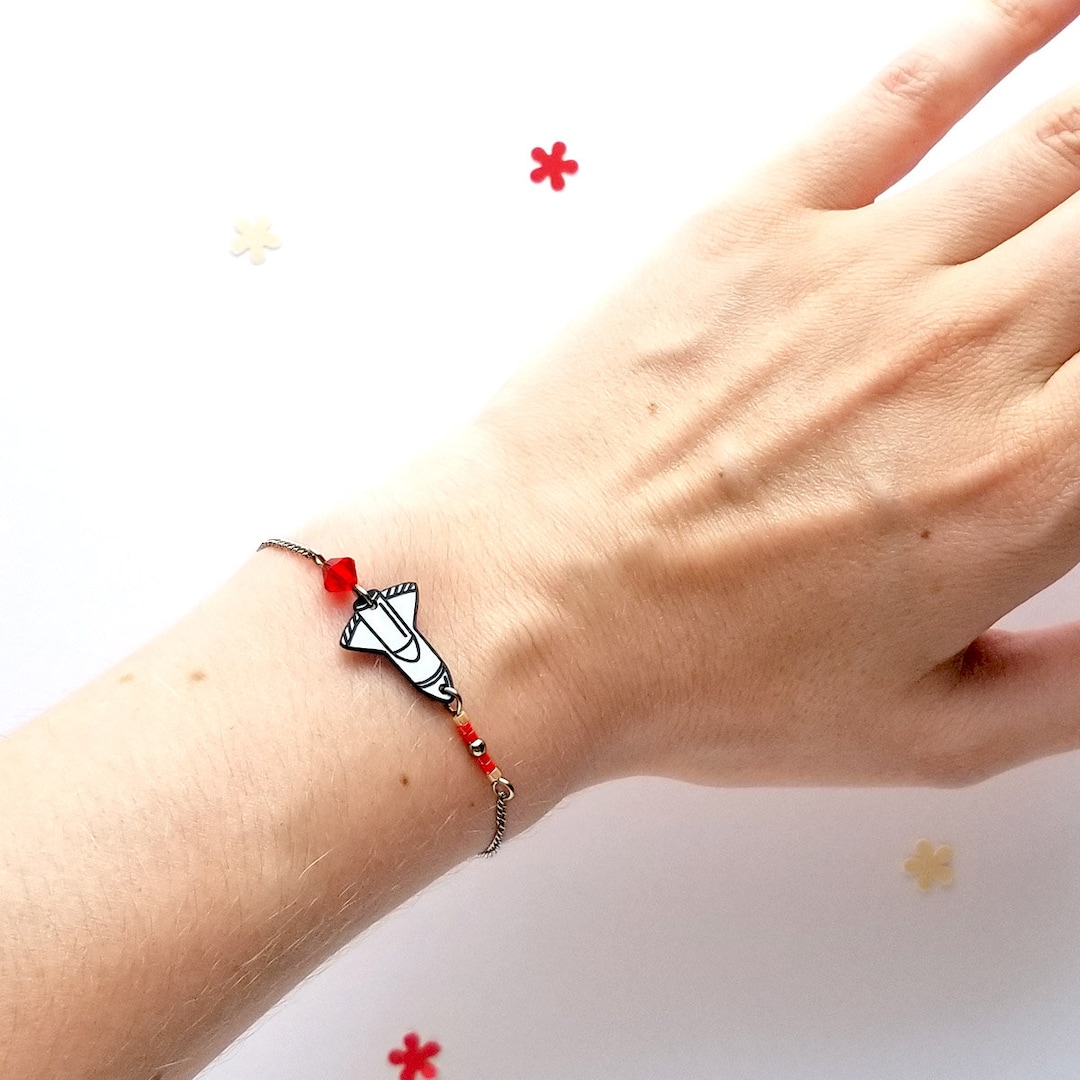 Small Rocket Bracelet Black and White Space Shuttle - Etsy Singapore