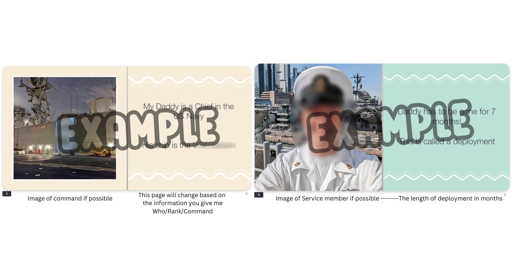 Personalized Deployment Board Book for Kids & Family - Etsy