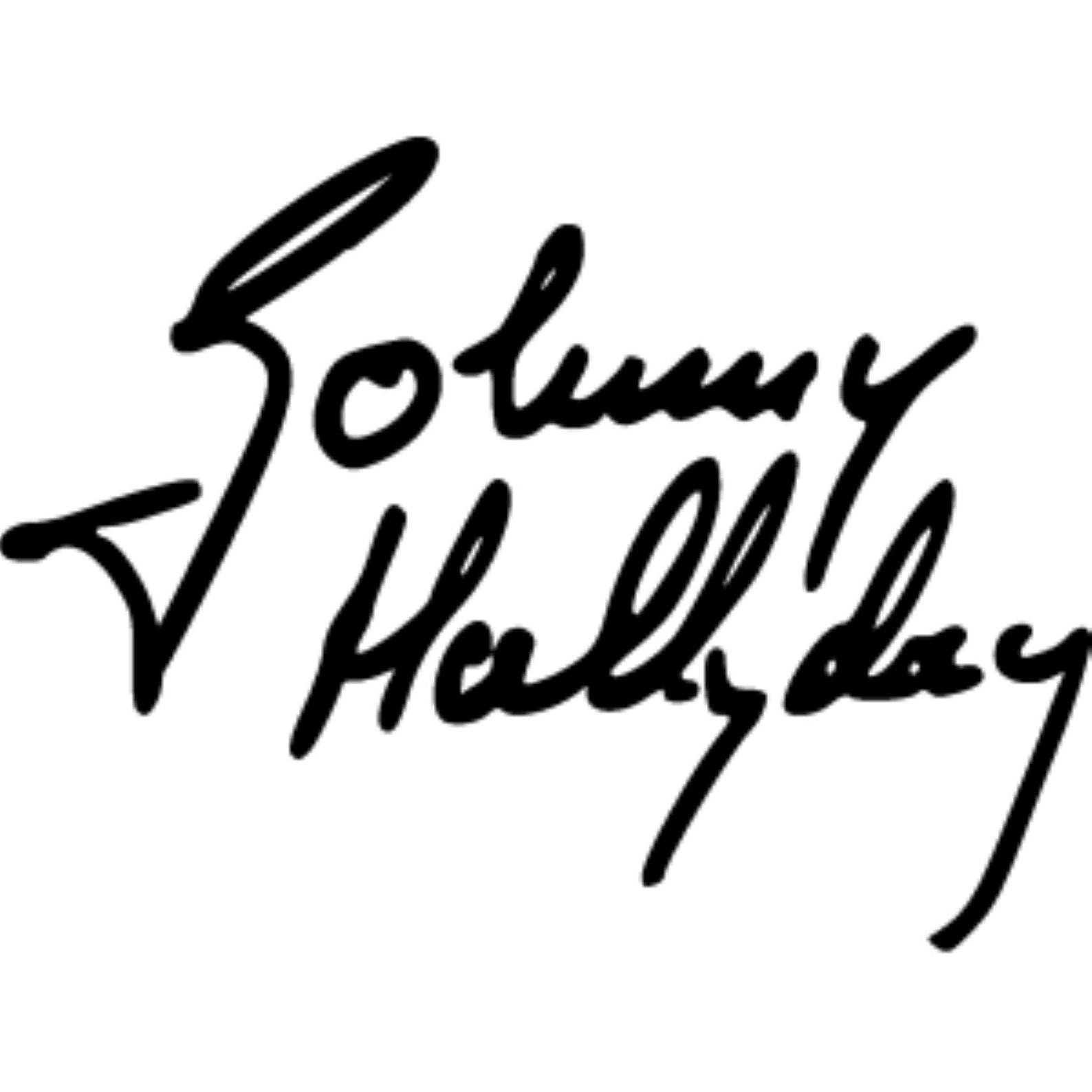 Autographe Johnny Hallyday - Patron de livre plié découpé - Signature ...