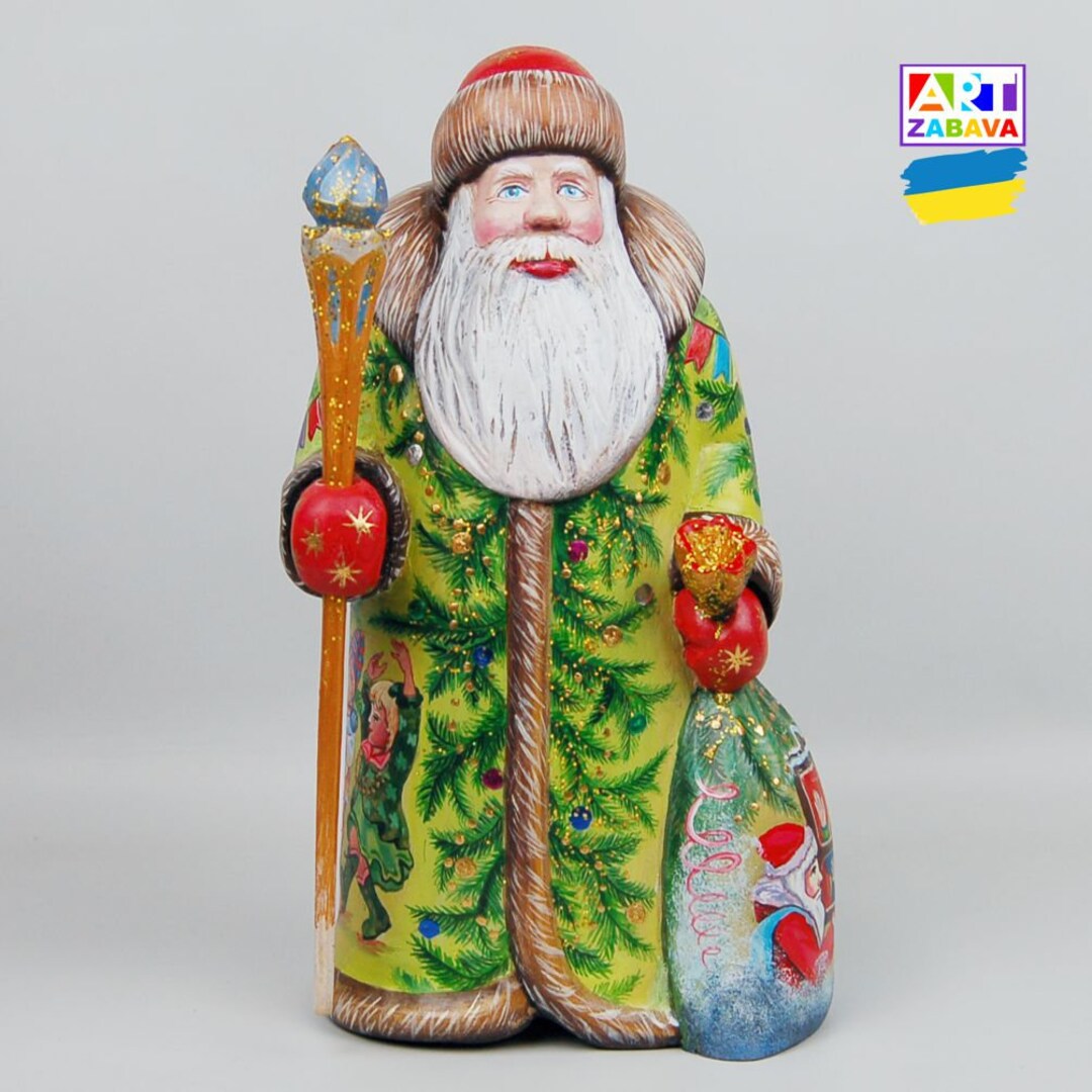 8 Beautiful Hand Carved and Painted in Details Father Frost Ukraine ...