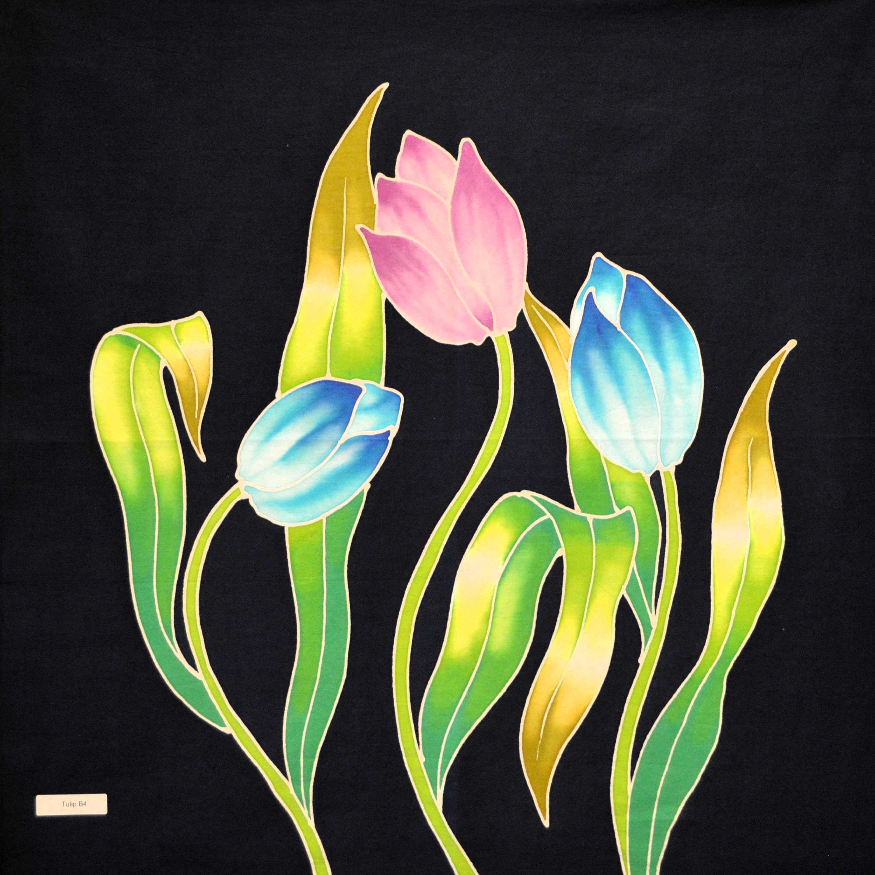 Tulip Batik Art Panels, 22" X 22" - Hand Painted, One of a Kind - Etsy