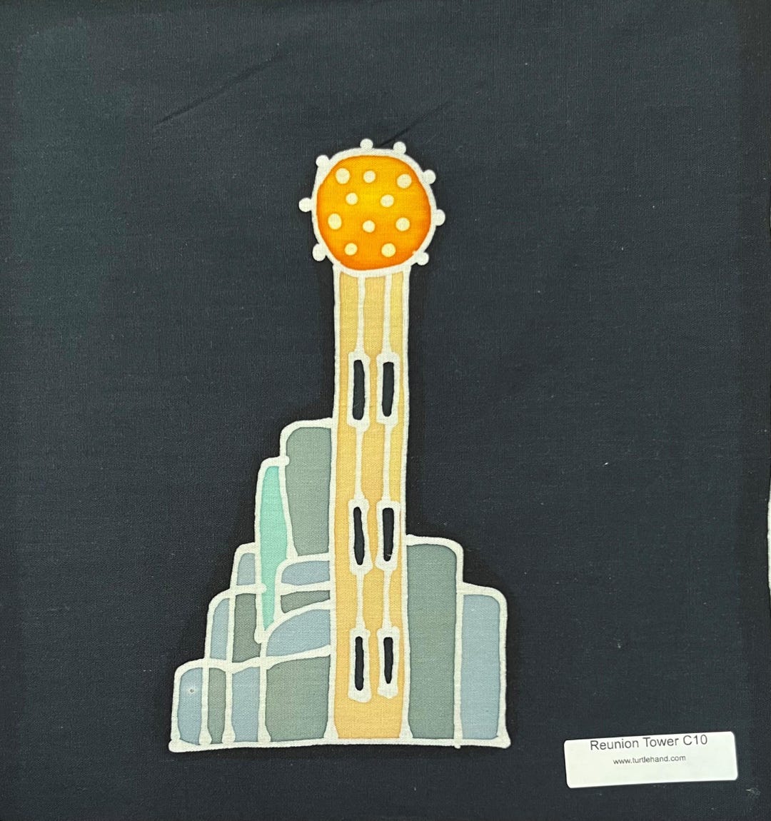 Reunion Tower Batik Art Panels, 8" X 8"- Hand Painted, One of a Kind - Etsy